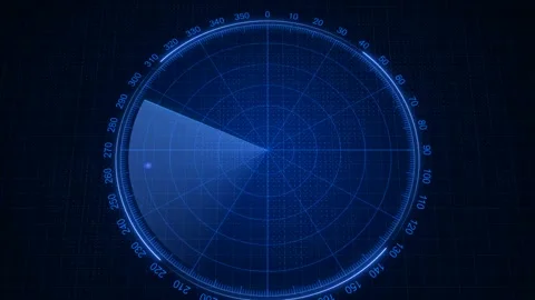 Zoom in Radar HUD screen animation | Stock Video | Pond5