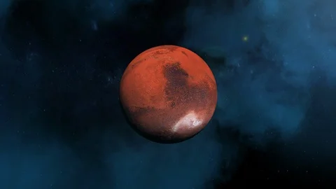Zoom to Red Planet Mars in Solar System | Stock Video | Pond5