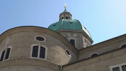 Zoom In of Salzburg Cathedral Stone Wall... | Stock Video | Pond5
