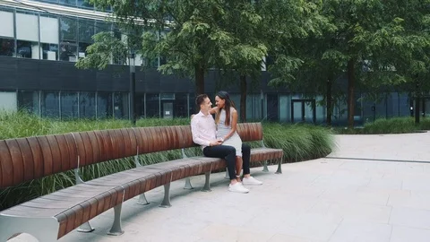 Zoom shot of young man kissing his girlf... | Stock Video | Pond5