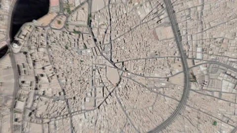 Zoom in from space and focus on Jeddah S... | Stock Video | Pond5
