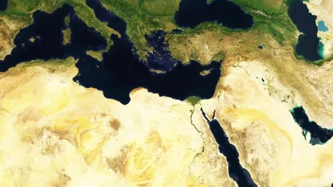 Zoom from space to Cairo pyramids of Giz... | Stock Video | Pond5