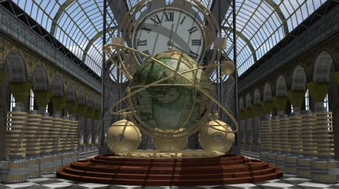 Zoom in to a time machine animated in St... | Stock Video | Pond5