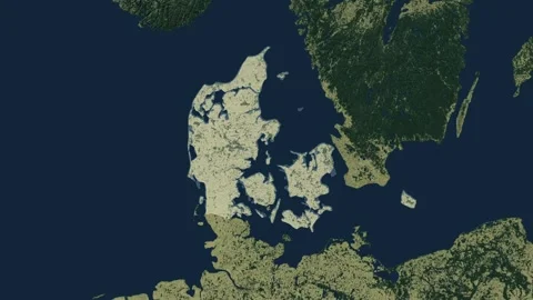 Zoom in from World Map to Denmark, Distr... | Stock Video | Pond5