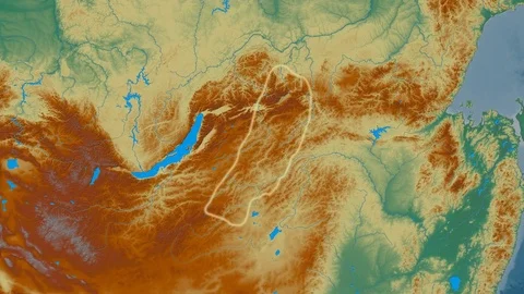 Zoom into Yablonovyy mountain range - gl... | Stock Video | Pond5