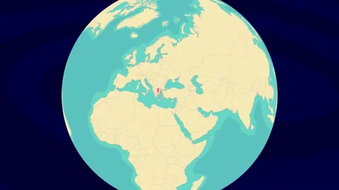 Zooming To Acharnes Location On Stylish ... | Stock Video | Pond5