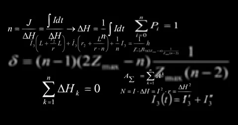 Zooming mathematics equations background... | Stock Video | Pond5