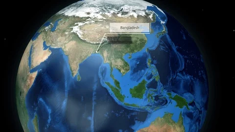 Zooming through space to a location in G... | Stock Video | Pond5