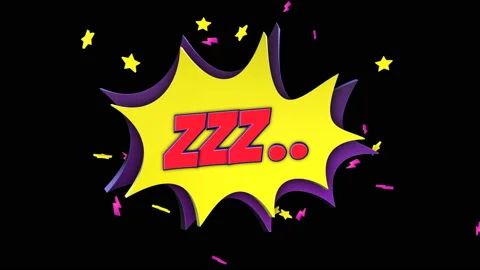 ZZZ Comic Text Animation, with Alpha Mat... | Stock Video | Pond5